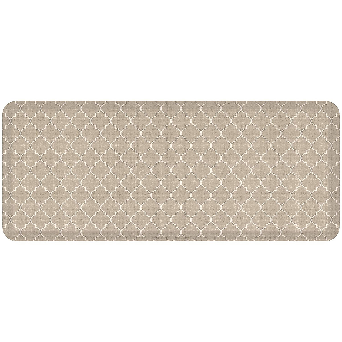 NewLife by GelPro Anti-Fatigue Designer Comfort Kitchen Floor Mat, 20x48" , Trellis Khaki Stain Resistant Surface with 3/4” Thick Ergo-foam Core for Health and Wellness