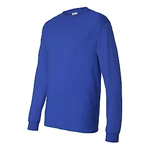 Hanes mens Essentials Long Sleeve T-shirt Value Pack (4-pack) fashion t shirts, Deep Royal, X-Large US
