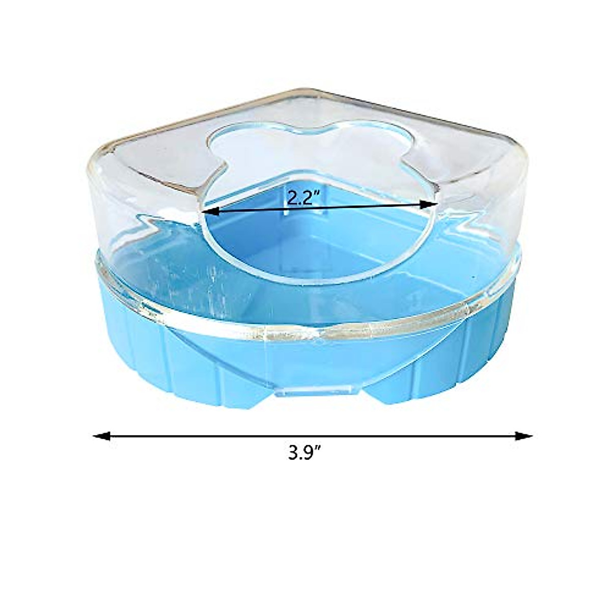 PINVNBY Hamster Bathroom Gerbil Plastic Sand Dry Bath Container Small Animal Sauna Toilet Sandbox  with Scoop for Hamster Gerbil Rat Mice and Small Animal