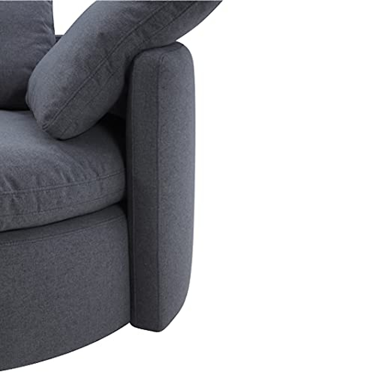Amazon Brand – Stone & Beam Alende Deep Swivel Living Room Accent Chair, 46''W, Graphite Grey