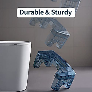 Toilet Stool for Adults, Acrylic Sitting Posture Foot Stool, Poop Stool - Blue…