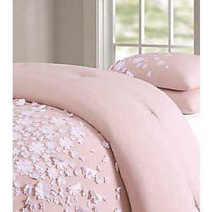 Christian Siriano Confetti Flowers Duvet Set King, Blush