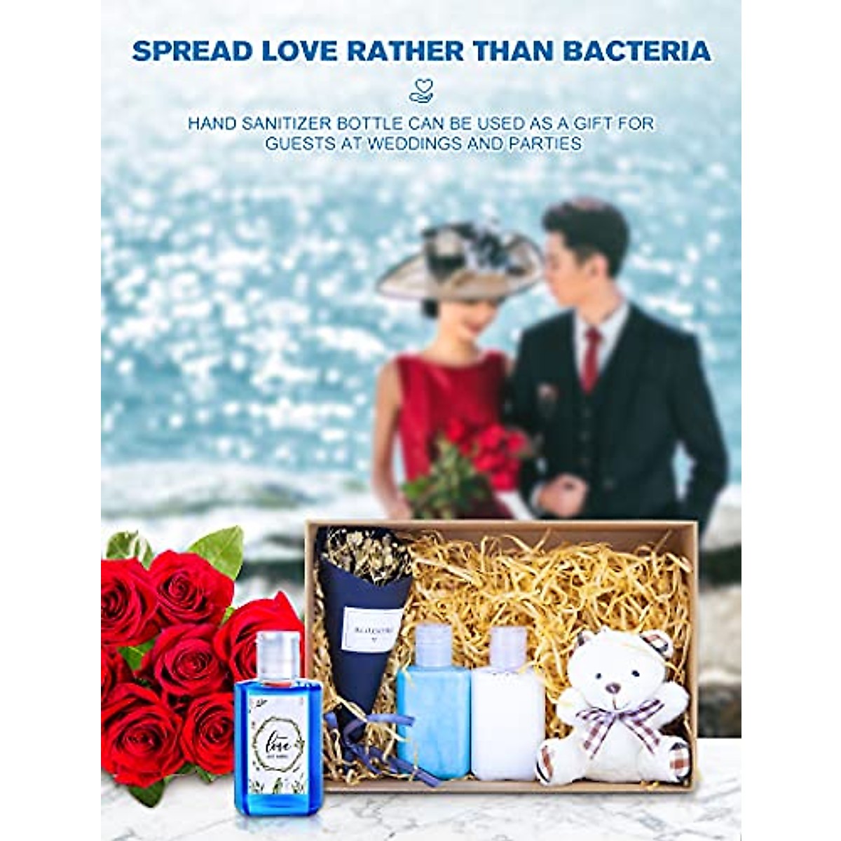 OceanTeda 2oz Empty Hand Sanitizer Travel Size Bottles 50pcs, Plastic Mini Clear Refillable Flip-Top for Hand Sanitizer Shampoo Baby Shower Containers