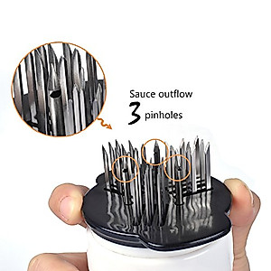 Meat Tenderizer/Sauces Injector/Tenderizer Injector/Meat Injector/Needle 30 Stainless Steel(3 Injection Needle Pinhole) Marinade Flavor Syringe ,Ultra Sharp Stainless Steel Blades - Apriller