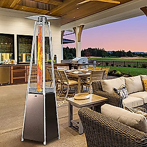 Outdoor Heater Patio Heater - 48000 BTU Commercial Propane Heater Space Heater Floor Standing with Wheels for Bedroom Garden Wedding Party Winter