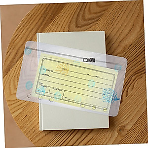 STOBOK 5pcs Loose-leaf Book Zip Bag Binder Pouch Pocket Protector 6-holes Money Envelopes 6 Holes Binder Pockets Pvc Cash Envelopes Clear Binder Pvc Zip Bag Sheet Business Card
