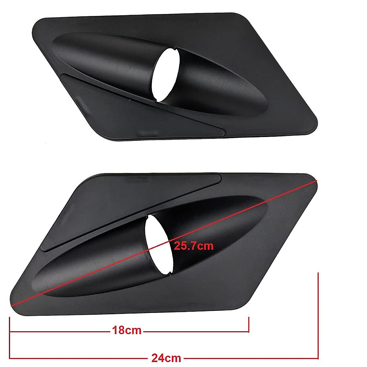 Black Body Plastic Front Side Fender Vent For Taotao Hawk Boulder Vitacci IceBear RPS TrailMaster 110B 50cc 70cc 90cc 110cc Quad ATV (Version 2)
