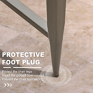 PURPLE LEAF Counter Height Bar Stools Set of 2 Rattan Woven Aluminum Modern Barstools with Back and Arms for Patio Balcony Pool Outdoor Accent Counter Stool Chairs