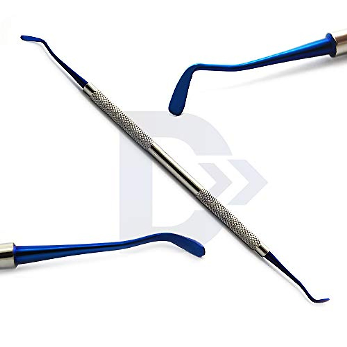 Set Of 3 Titanium Blue Tips Dental Flat Plastic Filling Instrument Amalgam Composite Restorative Tools 2mm-2.5mm-3mm Placing Spatula