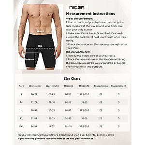 Niksa 3 Pack Compression Shorts Men Quick Dry Black Performance Athletic Shorts-L