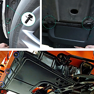 35PCS Engine Under Cover Splash Shield Guard Body Bolts, Bumper Fender Liner Push Retainer Fastener Rivet Clips, Universal Extruded U-Nuts Kit, Compatible with Infiniti G35 G37 EX35 FX35 FX45