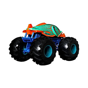 Hot Wheels Monster Trucks 1:24 Scale Vehicles, Collectible Die-Cast Metal Toy Trucks with Giant Wheels & Stylized Chassis, Gift for Kids Ages 3 Years Old & Up