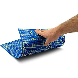 Crafty World 18 x 24 Cutting Mat for Sewing, Self Healing Double Sided Quilting Crafts Mat - Fabric Cutting Mat - Non Slip surface - Rotary Cutting Board Green