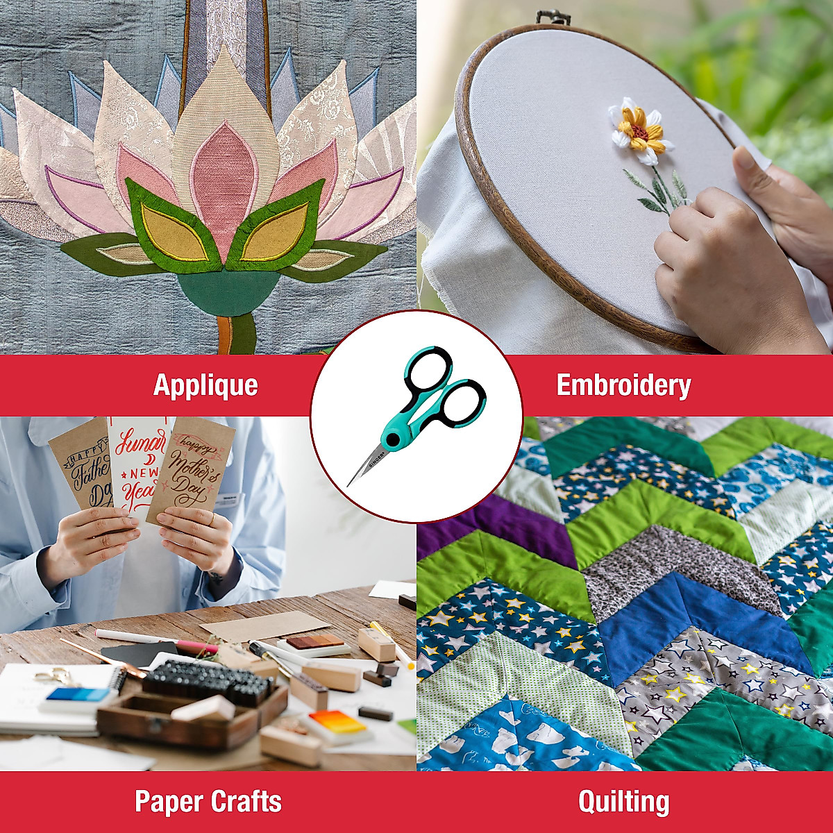 SINGER 00557 4-1/2-Inch ProSeries Detail Scissors with Nano Tip, Teal