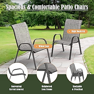 Amopatio Patio Dining Set for 4, Outdoor Table and Chairs Set