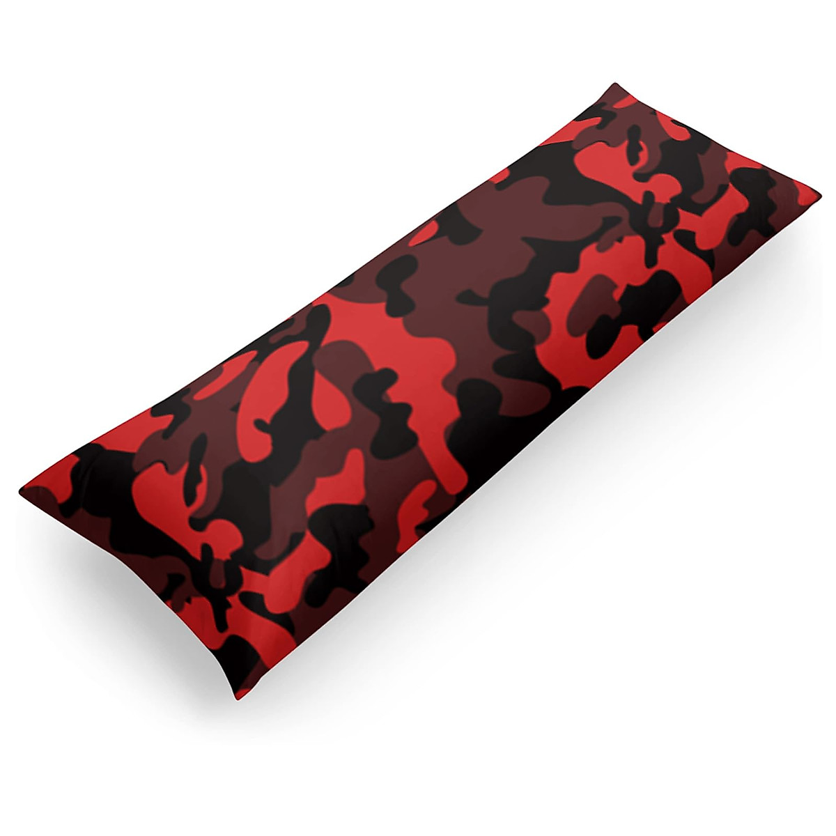 Body Pillow Case Cover, Red Camouflage Body Pillow, Soft Breathable Body Pillows for Adults Kids, 20x54 Inch Long Pillow Case for Sleeping, Side Sleeper, Bed