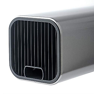 BOWONG Universal Knife Block, Stainless Steel Knife Holder Stand with Slots for Scissors and Sharpening Rod, Rectangular Knife Storage Stand Safe and Detachable for Easy Cleaning