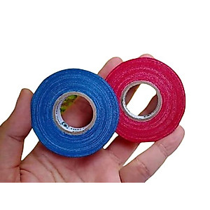 Dolphin Shop- Fabric Tapes for Rooster Gloves Gamefowl Poultry Botas para Gallos Breeding Chicken Supplies Prevent & Care Leg 2 pc Blue/Red Long 10 Yard (Rt2)