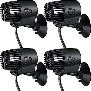 Zhengmy 4 Pcs 800 GPH Aquarium Circulation Pump with Magnetic Suction Base 360 Degree Rotating Wave Maker Submersible Powerhead Wavemaker for 20 - 100 Gal Freshwater Saltwater Fish Tank