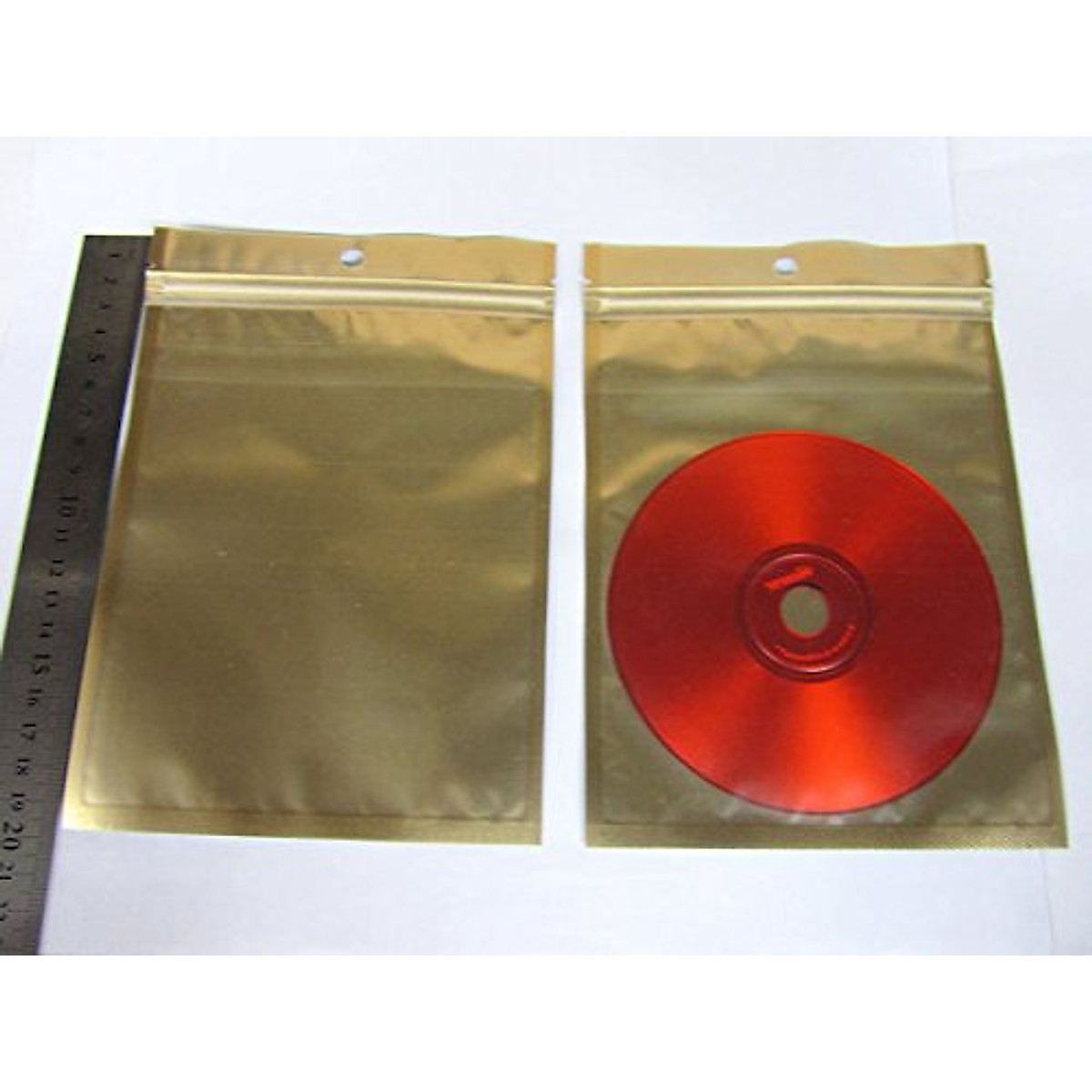 200 Gold/Silver 2 Tones Aluminum Foil Mylar 5.5x7" Recloseable Bag/Clear Front GA-2 US Seller Ship Fast