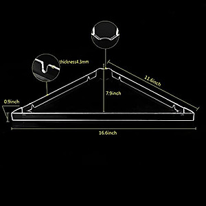 evron Acrylic Corner Mounting Shelf,Corner Shelves Waterproof for Bathroom Storage,Easy to Install Wall Corner Shelf,Set of 2 (Clear)