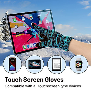 Honnesserry Winter Warm Beanie Hat Scarf and Touchscreen Gloves Set for Womens Skull Caps Neck Scarves with Fleece Lined