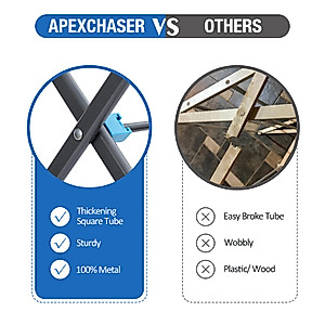 APEXCHASER Drying Rack Clothing, Metal Collapsible Clothes Drying Rack for Clothes, Towel, Oversize, Indoor/Outdoor/Laundry Room, Graphite