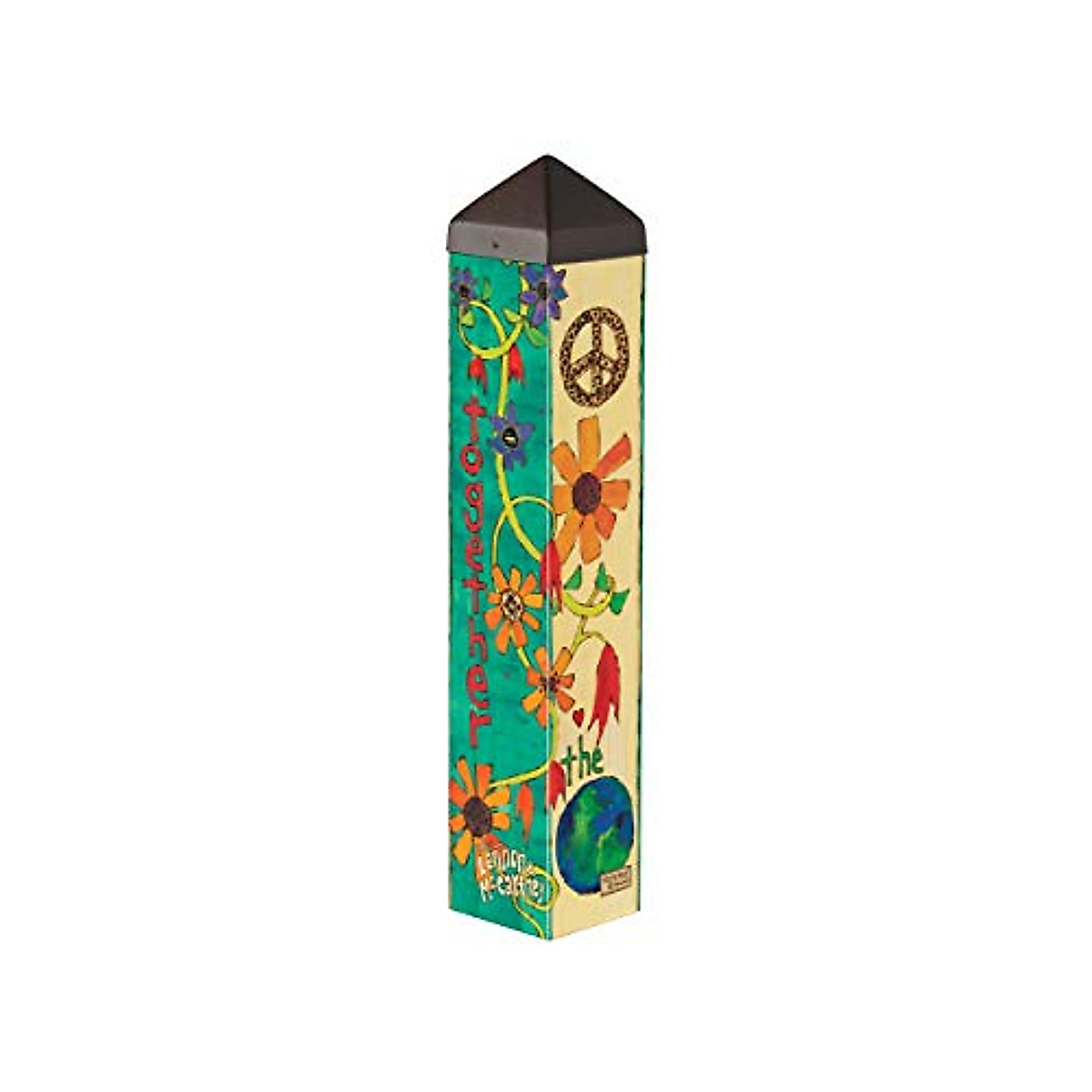 Studio M Let it Be Art Pole Lennon and McCartney Lyrics Outdoor Decorative Garden Post, Made in USA, 20 Inches Tall