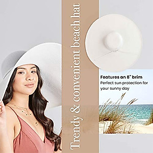 San Diego Hat Company Women's Ultrabraid X-Large Brim Hat, Adjustable Sun Hat with UPF 50+, White