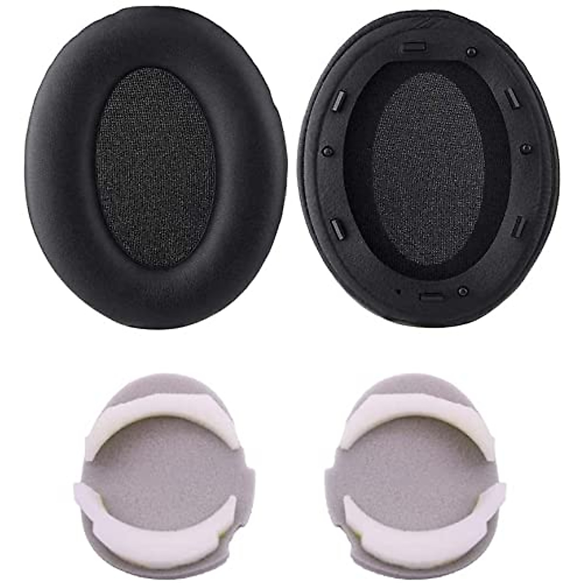 Adhiper Earpad Replacement WH-1000XM3 Earmuffs Ear Pads and Repair Part is Compatible for Sony WH-1000XM3 Wireless Noise-Canceling Over-Ear Headphones (Black)