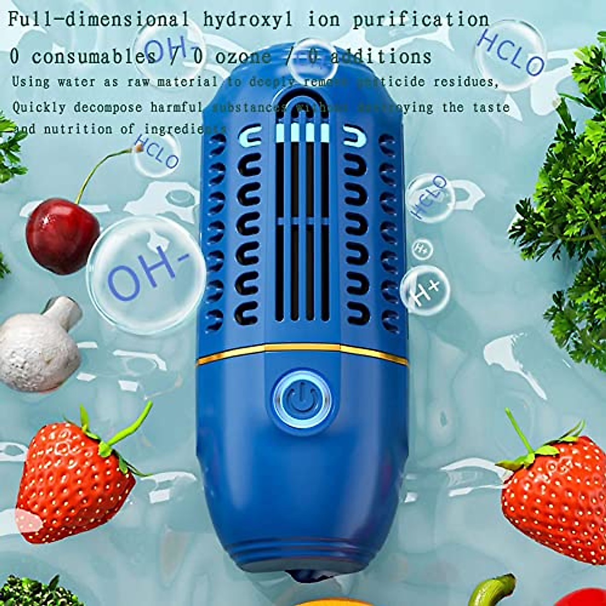 Capsule Fruit And Vegetable Purifier 4400mah Wireless Induction Charging, Used To Purify Fruits And Vegetables, Seafood, Meat, Cereals, Etc，smart Home Products