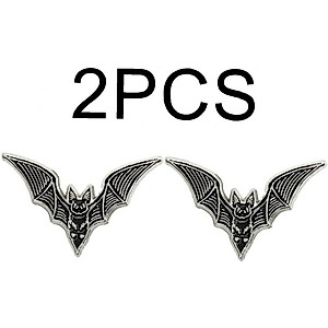 Nice2Pcs Bat Enamel Pin Alternative Goth Witchy Style Bat Jewelry Halloween Accessory
