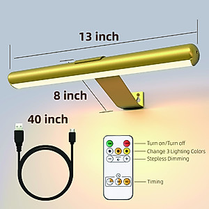 Arixinks Wireless Picture Light for Art Painting with Remote Control, Rechargeable Battery Picture Light Dartboard Light, Full Metal 300lm Brightness Adjustable,Artwork Light for Pictures Gallery
