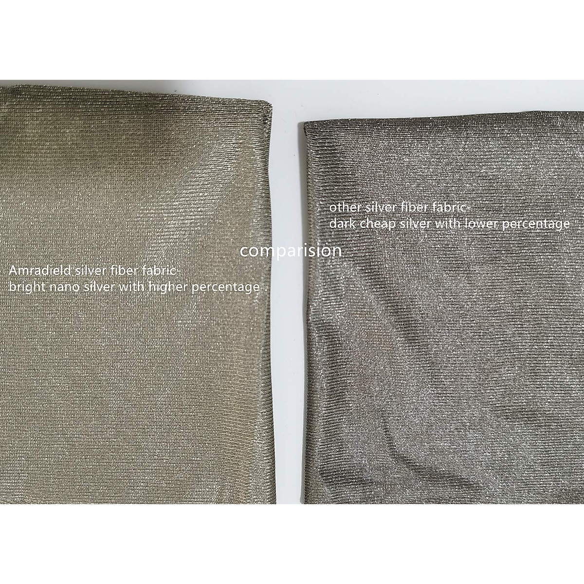 Amradield Nano Silver Fiber Microwave RF Singal Shielding Anti Radiation Conductive Stretch Fabric 20"x59" Safe to Body
