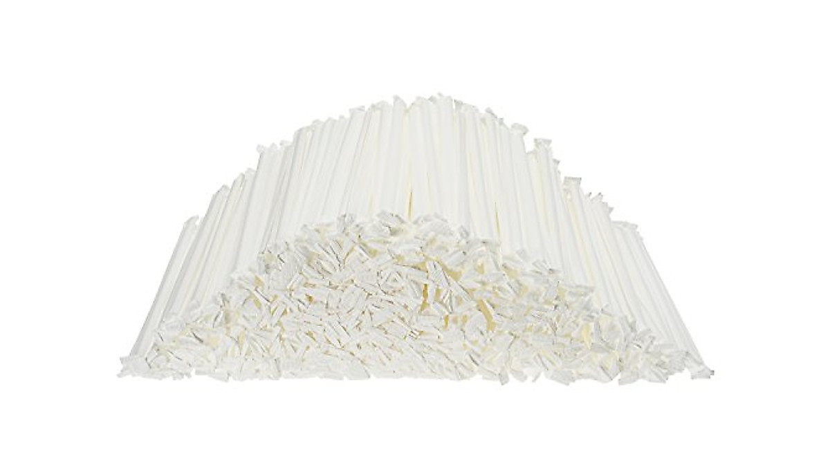 DuraHome Individually Wrapped Plastic Straws - 1000 Pack