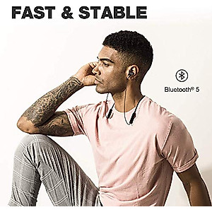 1MORE Piston Fit Wireless Headphones,Bluetooth Neckband Earphone 8H Playtime,IPX4 Sweatproof Earbuds With Mic for Phone Calls,Home Office