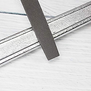 KALIM Flat Medium Cut File, Double Cut Teeth, 6'' Length, Made of High Carbon Steel, Hand File Without Handle Suitable for Wood, Metal, Sharpening, etc.