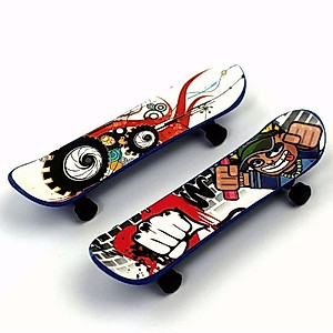 LtytyJ Finger Skateboards for Kids Set of 12, Mini Skateboard Fingerboards 12 Pieces Finger Toys Pack, Gifts for Kids Children Finger Skater