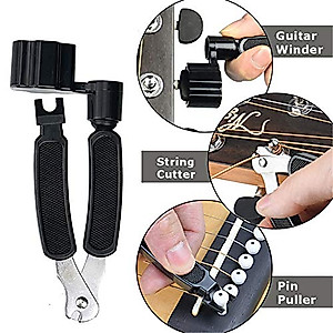 Guitar Accessories Include Acoustic Guitar Strings, Capo, 3-in-1 Restring Tool, Picks, Pick Holder, Bridge Pins, Nuts & Saddles, Finger Protector, Finger Picks (g220809)