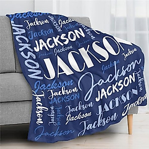 Dr.TOUGH Name Blanket Personalized Blanket and Throws Personalized Blanket for Kids Adult Fleece Bed Blankets Customized