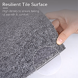 jxgzyy 20PCS 20x20”Square Carpet Floor Tiles Peel and Stick Commercial Carpet Tile Self Adhesive Carpet Tile Washable Carpet Flooring Tiles Commercial Carpet Squares for Flooring Indoor Outdoor