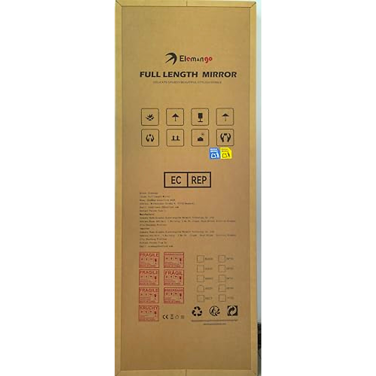 Elemango 64"x21" Arched Floor Mirror Full Length Mirror, Full Body Wall Mirror with Aluminum Frame, Arched-Top Full Mirror Standing Hanging or Leaning, Dressing Mirror for Bedroom Living Room, Black