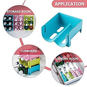 Luxshiny 3Pcs can Rack Free-Standing Bottle Holder Refrigerator can Organizer Fridge Beer Rack Refrigerator Drink Organizer Wine Racks in cabinets Office Drinks Plastic Display Stand