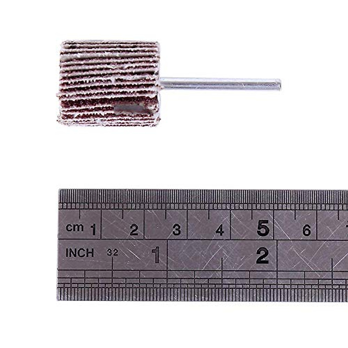 AUTOTOOLHOME 20PCS Abrasive Flap Wheel Sander 80 Grit 1/8" Shank Diameter 32mm 3/8" Thick and 1" Abrasive Sandpaper Flap Sanding Wheel Grinding Head Rotary Tool for Grinding and Polishing