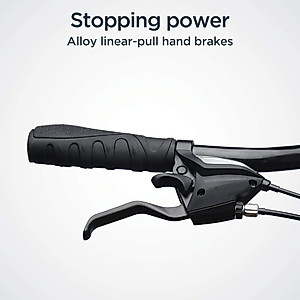 Schwinn Network 3.0 Hybrid Bike, Men and Women, 700c Wheels, 21-Speed, 18-Inch Aluminum Frame, Front Suspension, Alloy Linear Pull Brakes, White