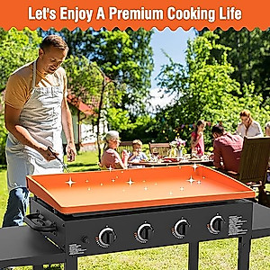 ERABAY 36" Silicone Griddle Mat for Blackstone, 【Upgraded Full-edge】Griddle Cover for Blackstone,Griddle Accessories for Blackstone (36 Inch)