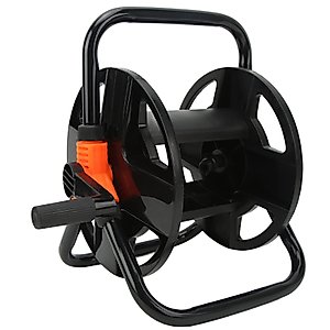 Qinlorgo Portable Hose Reel, Rope Hose Storage Stand, Water Hose Holder, Storage Rack, Abs Single Arm Tool for Garden Watering, Car Washing, Fire Fighting