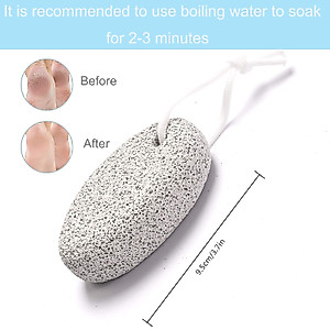 Natural Pumice Stone for Feet, Borogo 3-Pack Lava Pedicure Tools Hard Skin Callus Remover for Feet and Hands - Natural Foot File Exfoliation to Remove Dead Skin, Heels, Elbows, Hands