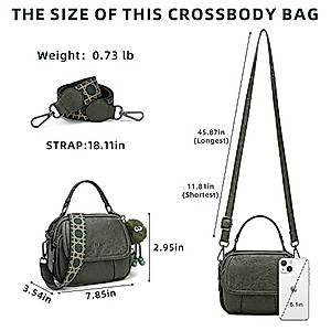 Love Deliver Crossbody Bags for Women Small Leather Purses for Ladies Shoulder Bag with Detachable Straps