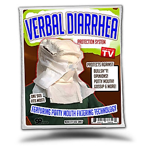 Gears Out Verbal Diarrhea Protection System - Diaper Gag Gift for Teens and Adults, Potty Mouth Filtering Technology, OSFM